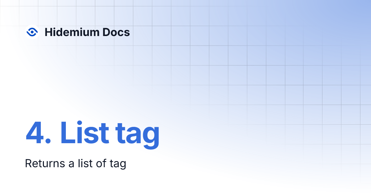 4. List tag | Hidemium Docs